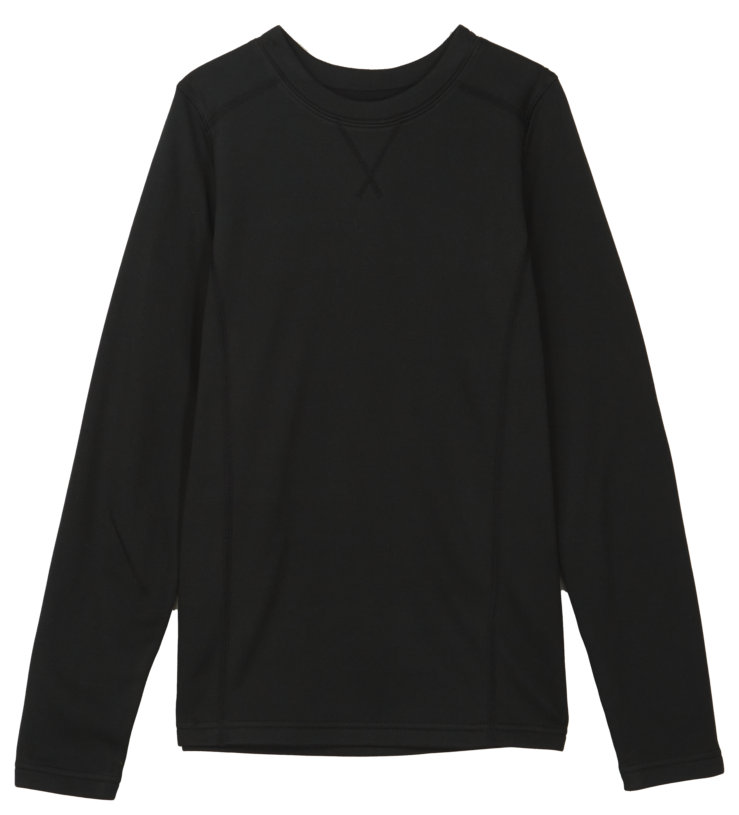 Bass Pro Shops Base-Layer Long-Sleeve Crew Shirt for Kids - Black - L ...